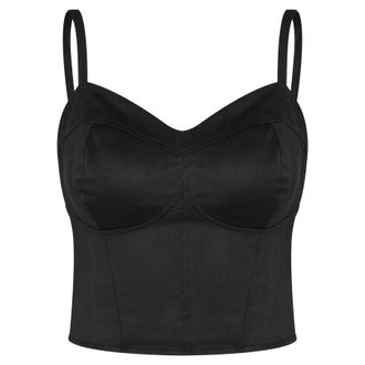 Guess Top W6RH03 WJ472 Schwarz Slim Fit