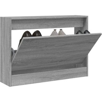 vidaXL Schuhschrank Grau Sonoma 80x21x57 cm Holzwerkstoff Vidaxl