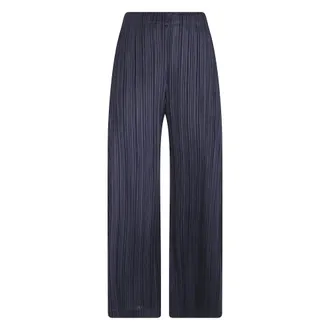Issey Miyake Femme, Pantalons, Bleu, Taille: 46 FR Wide Pantalons
