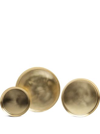 Michael Verheyden lot de trois plateaux de service - Or