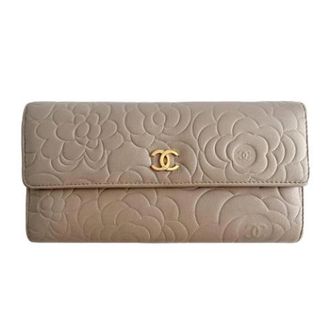 Chanel Pre-owned Leder Portemonnaie - - Pre-owned - Damen - Grau - ONE SIZE