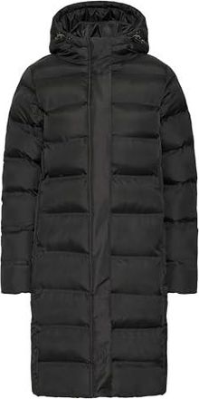 Oxmo OXMarinetta Manteau matelass&eacute; pour homme Veste dhiver avec capuche Bande &eacute;lastique r&eacute;glable Poches lat&eacute;rales Poignets c&ocirc;tel&eacute;s Coupe droite, True Black