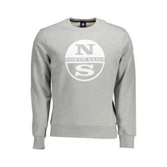 North Sails Homme, Sweatshirts et sweats &agrave; capuche, Gris, Taille: XL Confort &Eacute;lev&eacute; Pull en Coton Gris