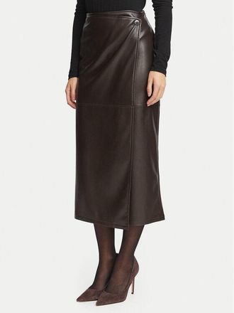 Marella Rock aus Kunstleder Emme by Marella Utile 2625776012 Dunkelbraun Regular Fit