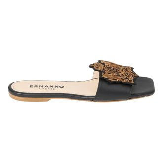 Ermanno Scervino Niedrige Sandale mit Emblem - - Shoes - Damen - Schwarzk - 36 EU