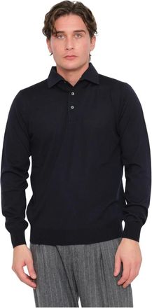 FILIPPO DE LAURENTIIS Homme, Pulls, Bleu, Taille: 2XL Pull Polo C&ocirc;tel&eacute;