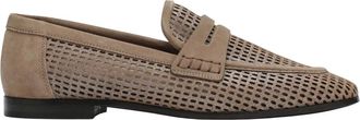 Brunello Cucinelli Femme, Chaussures, Beige, Taille: 38 EU Suede Penny Loafer