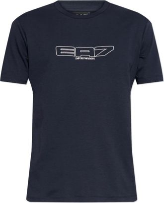 Emporio Armani Emporio Armani Ea7, Homme, Tops, Bleu, Taille: XL Logo T-Shirt
