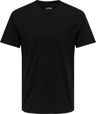 Only & Sons Herren Rundhals T-Shirt ONSMAX Life - Regular Fit XS S M L XL XXL, Gr&ouml;&szlig;e:XXL, Farbe:Black 22025208