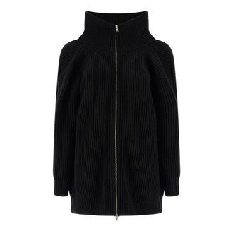 Maison Margiela Geripptes Strickkleid mit Cardigan - - Dresses - Damen - Schwarzk - S