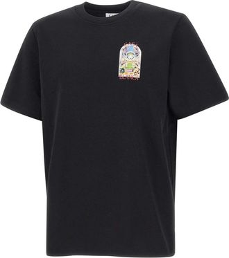 Casablanca Homme, Tops, Noir, Taille: L Tennis Landscape T-Shirt