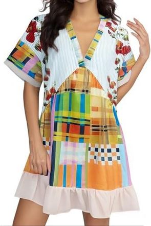 Generic Robes boh&egrave;me 2026 pour femmes, robe cabana grande taille, blanc, XXL