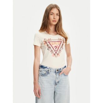 Guess T-Shirt W5YI08 J1314 &Eacute;cru Regular Fit