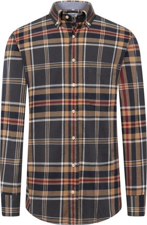 Tom Rusborg Flanellhemd mit Karomuster und Button-Down-Kragen in