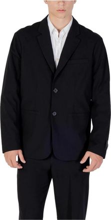 A|X Armani Exchange Homme, Vestes, Noir, Taille: 2XL Single-Breasted Blazer