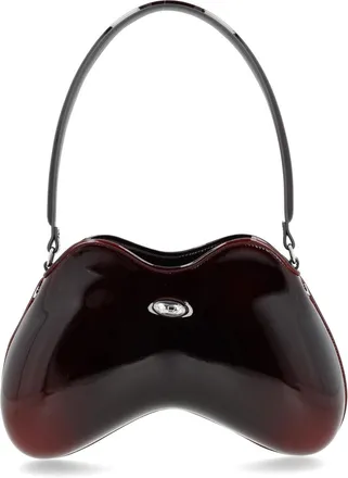 Diesel Womens Double-D Shoulder Bag Bordeaux Polyurethane