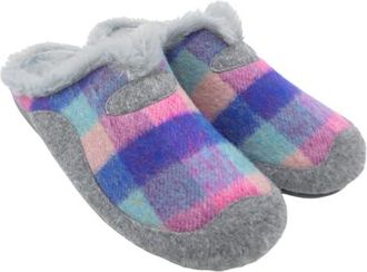 Garz&oacute;n 7450 Chaussures de maison pour femme mod&egrave;le 7450 - D&eacute;talonn&eacute;es, tissu &agrave; carreaux multicolores, douces et chaudes, fabriqu&eacute;es en Espagne pour : femme, 