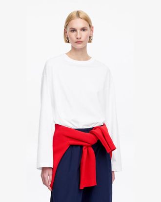 Arket Lockeres Langarmshirt -Wei&szlig;