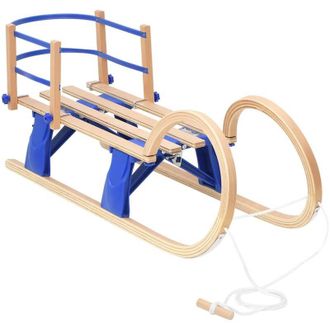 vidaXL Klappschlitten mit R&uuml;ckenlehne 110 cm Sperrholz vidaXL