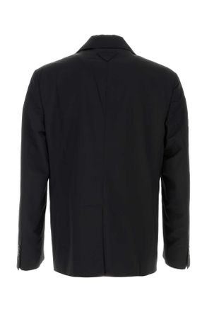 Prada Mens Wool Blend Blazer Black Blazers