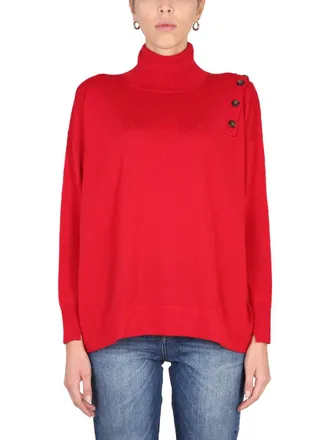 Stefano Mortari High-Neck Cotton Turtleneck - Red