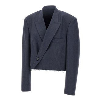 Maison Margiela Femme, Vestes, Bleu, Taille: 34 FR Blazers