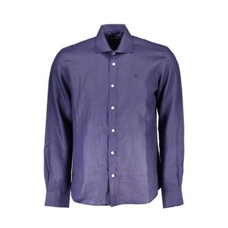 North Sails Leinenhemd mit langen &Auml;rmeln - - Shirts - Herren - Blau - M