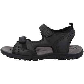 Geox Herren Uomo Sandal Strada A Sandalen 45 EU Schwarz,Schwarz,45 EU