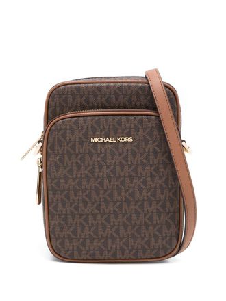 Michael Michael Kors Umh&auml;ngetasche mit Monogrammmuster - Braun