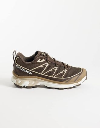 Salomon XT-6 Expanse - Sneaker in Erdbraun und wei&szlig;em Pfeffer