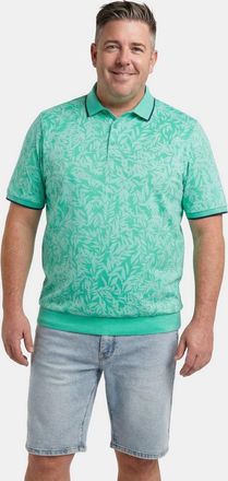 Men Plus Poloshirt Poloshirt Bauchfit Halbarm Alloverprint bis 8 XL