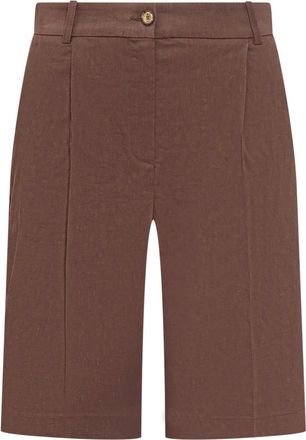 Pinko Pinko, Femme, Shorts, Brun, Taille: 38 FR Bermuda &agrave; Pinces