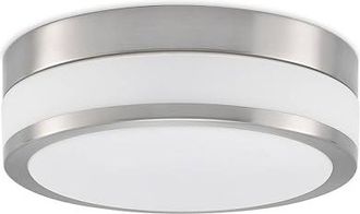 Lindby Plafonnier Salle De Bain Flavi &agrave; intensit&eacute; variable (Moderne) en Gris M&eacute;tal e. a. pour de bain (&agrave; 2 lampes, E27) WC Luminaire Lampe Plafond Eclerage