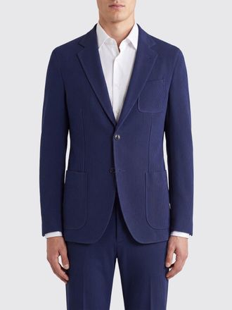 Giorgio Armani Blazer droit slim fit en m&eacute;lange de laine vierge &agrave; un bouton