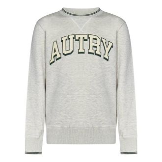 Autry Grauer Gestreifter Pullover mit Logodruck - - Sweatshirts & Hoodies - Herren - Grau - S