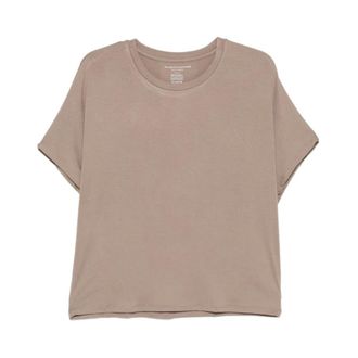 Majestic Filatures Femme, Tops, Brun, Taille: 36 FR Crew Neck T-Shirt