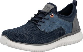 Rieker Slip-On Sneaker RIEKER, Herren, Gr. 47, navy, grau, Lederimitat, Textil, Schuhe, Slipper, Halbschuh, Freizeitschuh, Sneaker zum Schlupfen