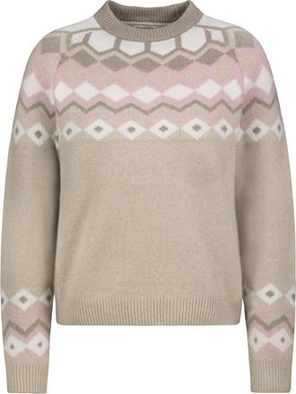 Eight2Nine Damen Pullover mit Winter Muster beige XL