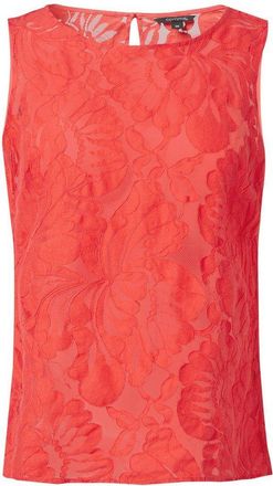 Comma Blusentop Bluse Spitzentop aus Baumwollmix