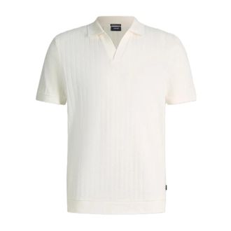 Joop Homme, Tops, Blanc, Taille: XL Polo V-col texturis&eacute;
