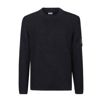C.P. Company Rundhals-Pullover aus Re-Wool - - Knitwear - Herren - Schwarzk - 3XL