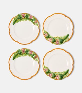 Les-Ottomans Set Artichoke aus vier Speisetellern