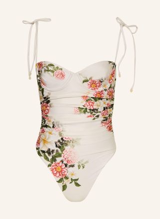 Agua Bendita Agua By Agua Bendita B&uuml;gel-Badeanzug Rabano Paraiso Mit Schmuckperlen weiss