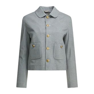 Circolo 1901 Gingham Knopfleisten-Jacke - - Jackets - Damen - Blau - S
