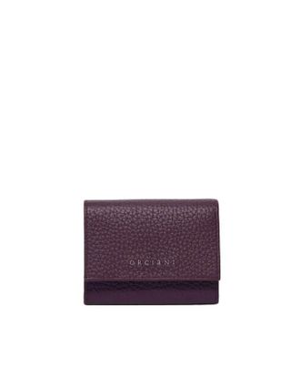 Orciani Portemonnaie - Envelope-Style Textured Leather Wallet With Rfid P - Gr. unisize - in Grau - f&uuml;r Damen