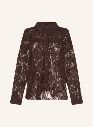 Darling Harbour Darling Harbour Hemdbluse Aus Spitze braun