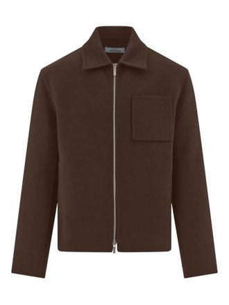Ferragamo veste &agrave; poches plaqu&eacute;es - Marron