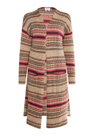 Usha Strickcardigan Damen Beige Mehrfarbig