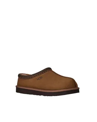UGG Mens Slip-On Tasman Ii Nabuck Dark Chestnut Upper: Leather Slippers Flat Shoes