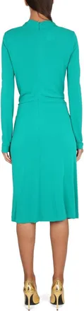 Alberta Ferretti V-Neck Viscose Dress - Green